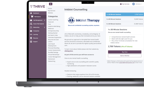 Thrive Career Wellness Platform - Modern Outplacement